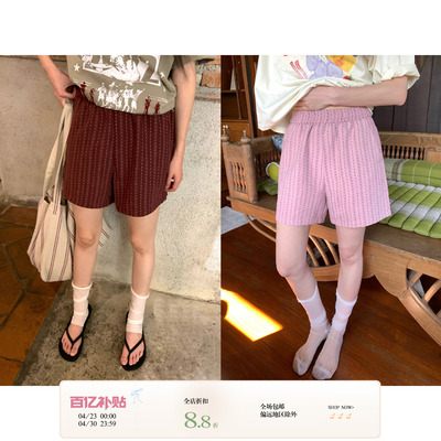 CCKOK复古小图腾印花休闲短裤