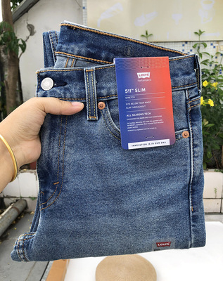 微弹牛仔裤李维斯修身显瘦