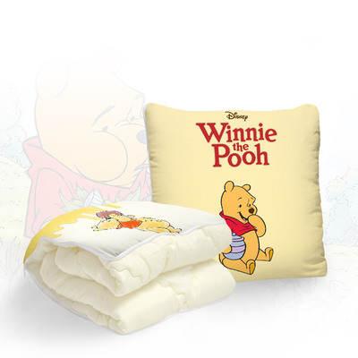 Pooh Bear 小熊维尼抱枕被便携小被子靠垫方枕午睡靠垫枕头维尼熊