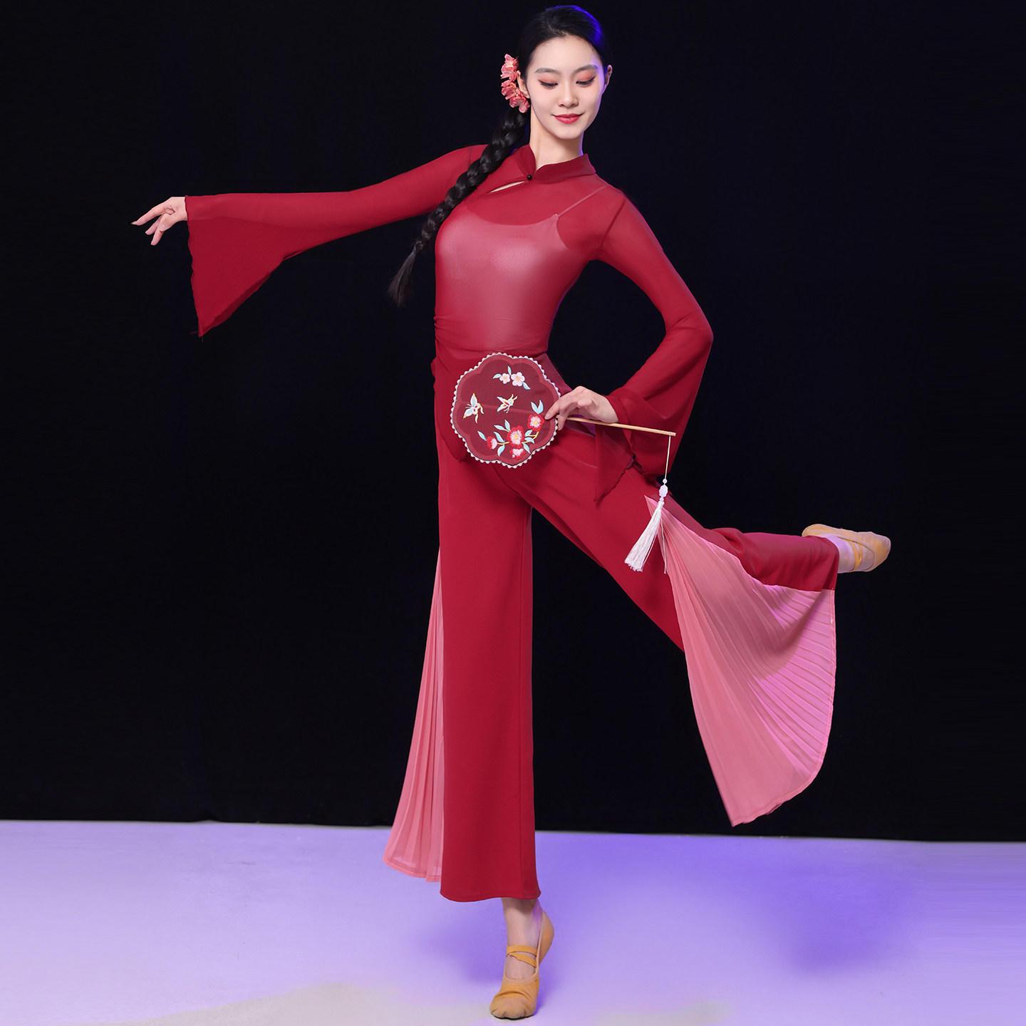 俏谁家大美人胶州秧歌服红梅赞新款古典舞珊瑚颂演出艺考舞蹈服女