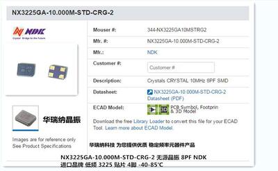 无源NDK晶振10MHZ3225
