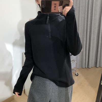 发热保暖半拉链打底衫