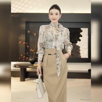 【气泡玫瑰】2026春季时尚设计潮流复古风格斑点长袖衬衣HBZW8003