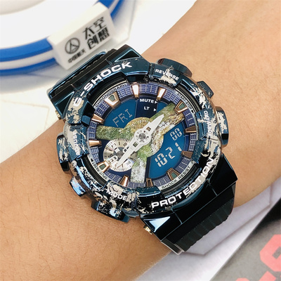 卡西欧GM110 GSHOCK周年限定中国航天地球联名学生手表男GM-110
