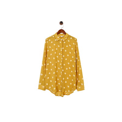 巴黎设计师EQ花朵刺绣薄款衬衫