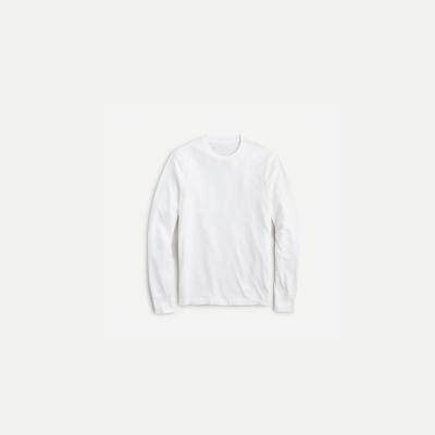 brokenin米白色圆领长袖T恤卫衣