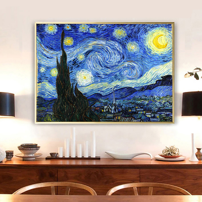 丰收印象派客厅卧室世界星夜油画