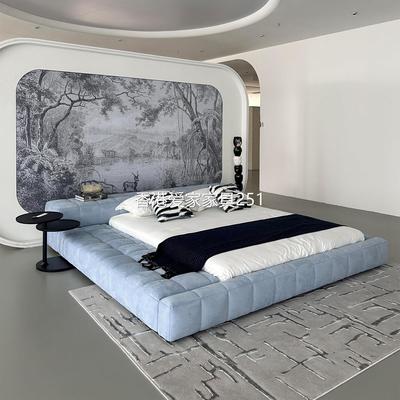 香港包邮包安装Squaring床意式极简设计师高端方格子魔方大坪数主