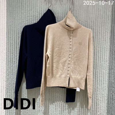 欧洲站2025秋冬季新款高领排扣山羊绒长袖针织衫女毛衣上衣537013