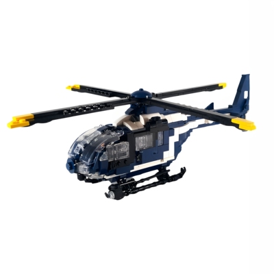 现货小颗粒MOC-173104宪兵队直升机EC135积木玩具模型礼物摆件