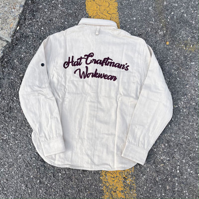 重磅背后刺绣法拉绒工作衬衫