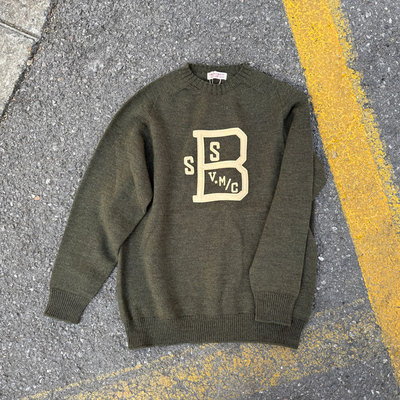 Gypsy Sons清仓特价 美式学院风字母图100%纯羊毛日本制套头毛衣