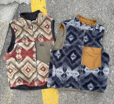 印第安图腾摇粒绒户外马甲背心