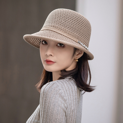 遮阳帽女款2026新款时尚遮阳帽女防晒帽子女夏薄款显脸小渔0225e
