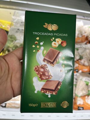 旺购上品 西班牙代购 原装进口 HACENDADO榛仁牛奶巧克力 150克