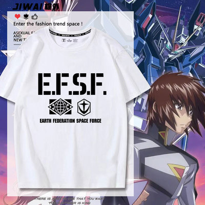 机动战士高达联邦军EFSF2周边二次元上衣男女夏季百搭短袖T恤衣服
