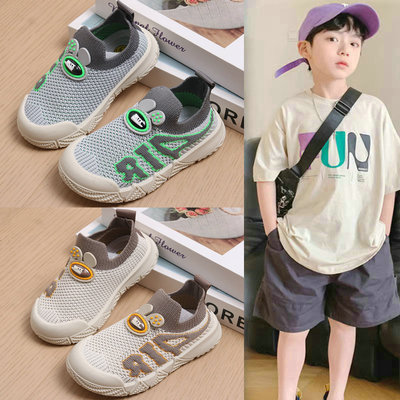 透气针织网面儿童幼儿园室内鞋