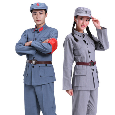 小红军衣服儿童成人军装八路军新四军卫兵服装套装红星闪闪演出服