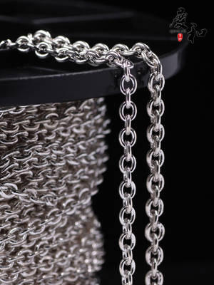 简约加厚十字链s925纯银经典男