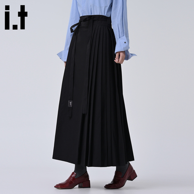 中腰FIVECMA字裙褶皱5cmXSit法式