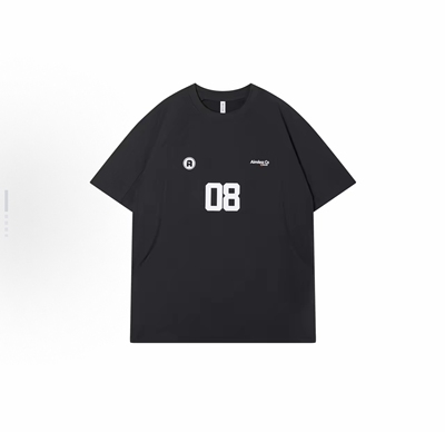 OWOX 美式复古运动风字母套头圆领宽松短袖T恤 男女同款