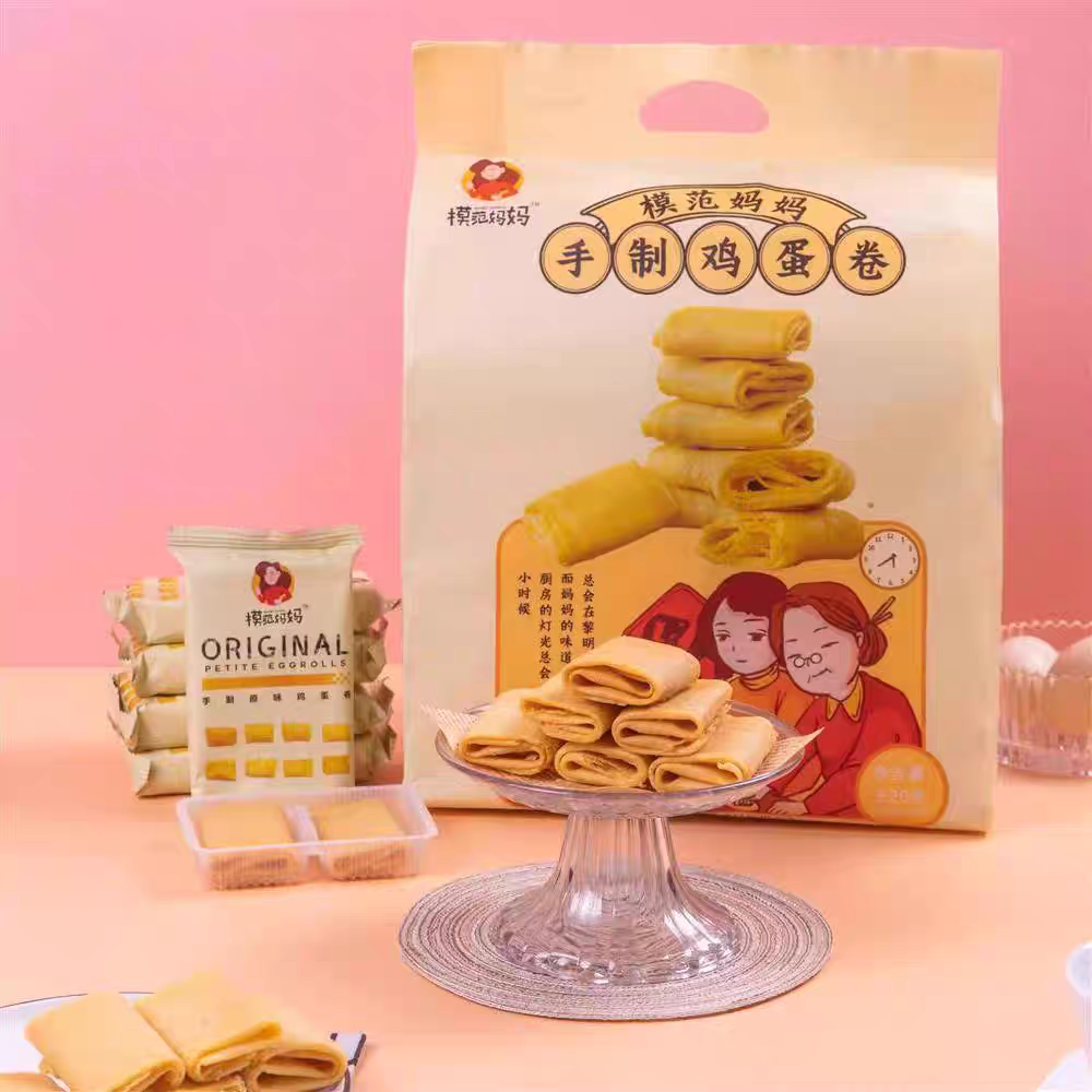 模范妈妈鸡蛋卷520g原味凤凰卷饼干手工蛋卷酥下午茶点心代餐零食