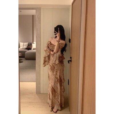 温柔碎花气质连衣裙优雅款