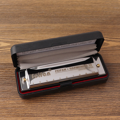 《口琴A1pq801-布鲁斯口琴10孔专业演奏级十孔小型儿童初