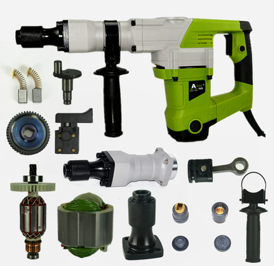 坦克雷亚G3901电镐转定子活塞连杆铁头壳机柄碳刷开关壳原厂配件