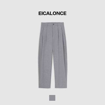 Eicalonce·意卡伦萨 25FW早秋羊毛混纺休闲百搭弯刀裤KM61301