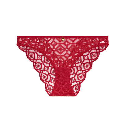 Aubade蕾丝包臀三角裤印花蕾丝