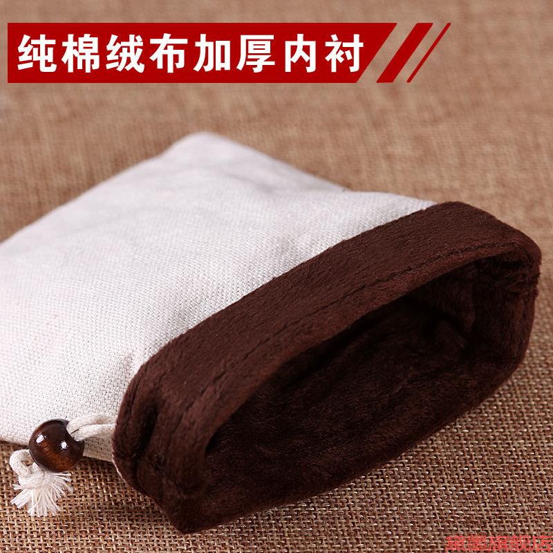 袋子布包装袋主人喜庆文玩袋福袋收纳袋咖啡色福字袋佛珠储物珠宝