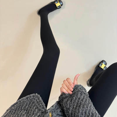 秋冬衣橱bi备款！显瘦百搭黑色打底袜女加绒加厚春秋款连裤袜2025