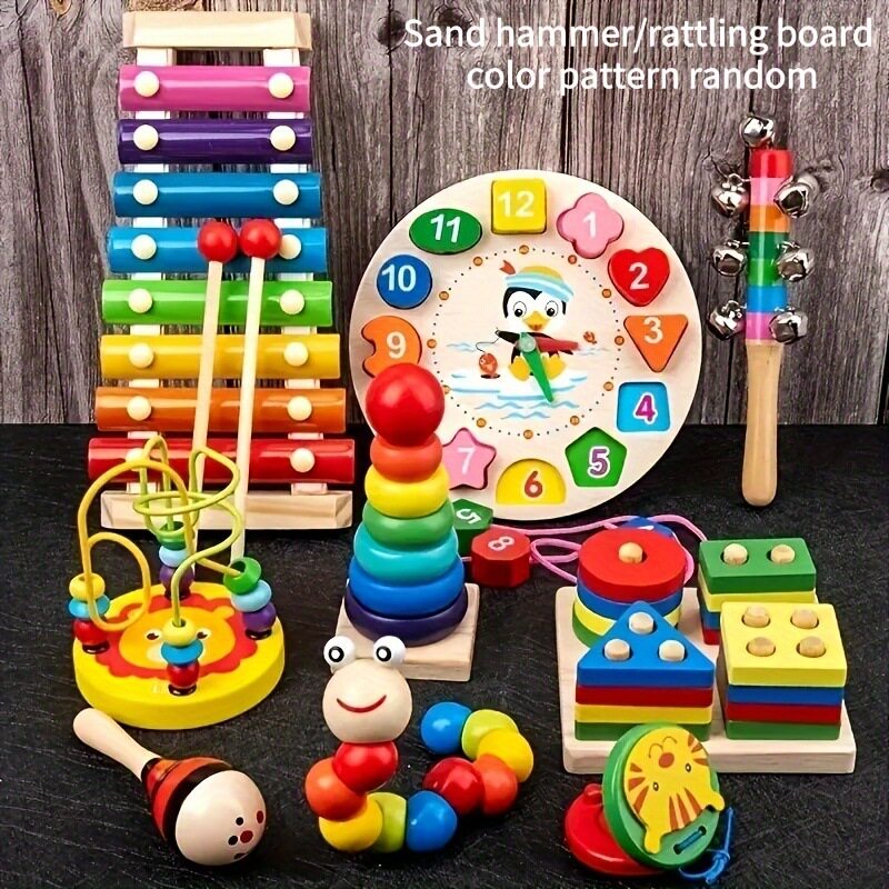 Baby Montessori Sensory Development Educational Toys Pull