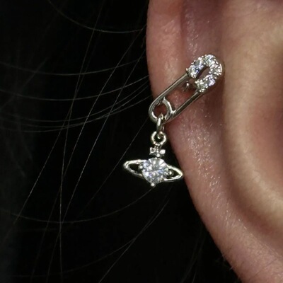 满钻别针独特冷淡风精致耳钉小众