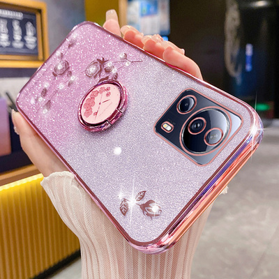 小米civi2手机壳玫瑰花支架