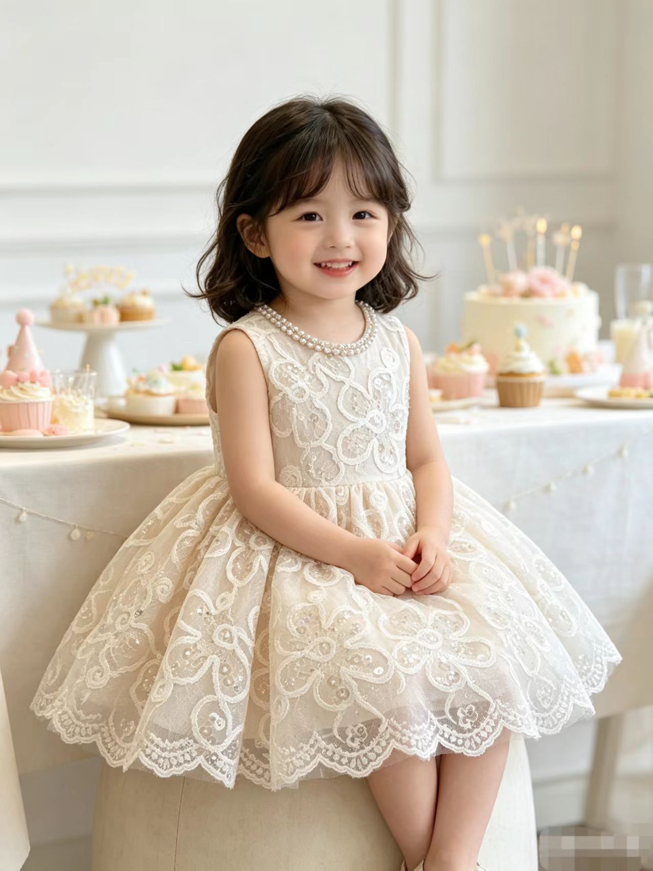 女童礼服2026新款儿童生日公主裙宝宝周岁花童礼服裙