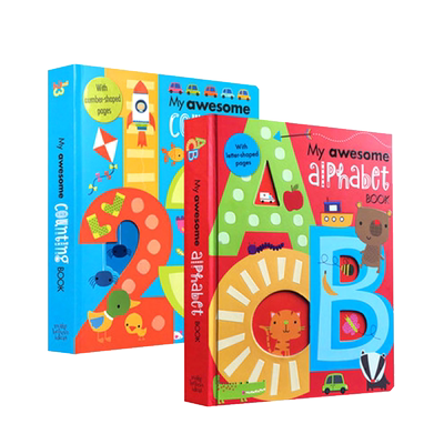 My Awesome Alphabet Counting Book 英语字母翻翻书ABC创意数字书Number异形书 0-4岁儿童幼儿英语林志颖同款英文原版