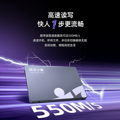 致态小翼S001系列 500G 1T 2T SATA3.0 2.5英寸 电脑SSD固态硬盘