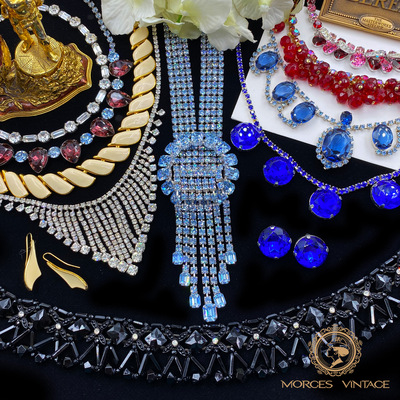 奥地利古董首饰珍珠水晶