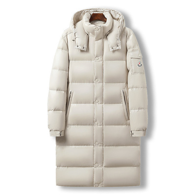 可二开保暖连帽羽绒服直播爆款户外跨境潮牌百搭工装外套蒙口款