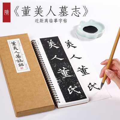 董美人纸中作乐近距离字帖