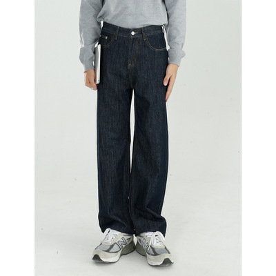牛仔裤男new men denim pants wide leg jeans male man