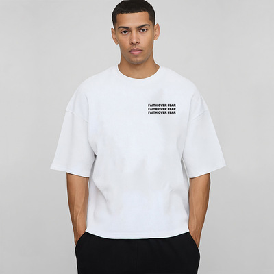 men gym tshirt man crossfit t-shirtHeavyweight健美纯棉短袖男