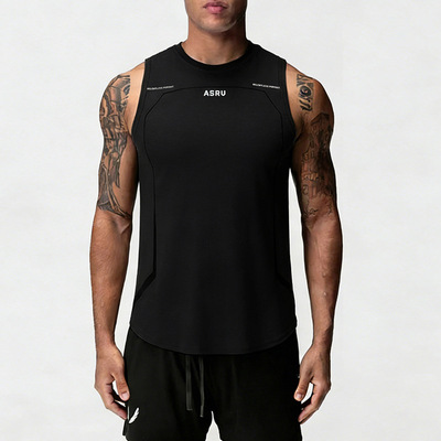 men quick dry gym running tank t-shirt gym sport  tops男背心