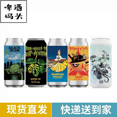 野风筝酒花自爆黄黄的潜水艇钢铁藤蔓浑浊IPA啤酒6罐组合