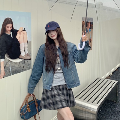 3MER宅女同款铆钉牛仔外套