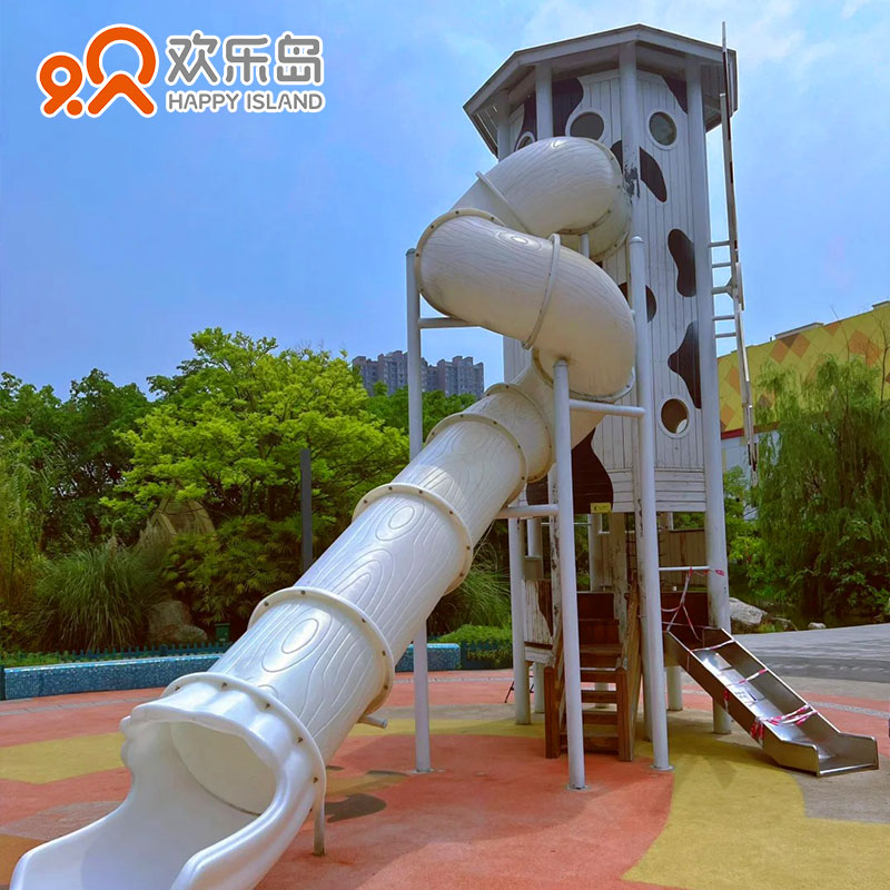 景区无动力游乐设备厂家小区公园户外儿童乐园爬网组合滑梯定做