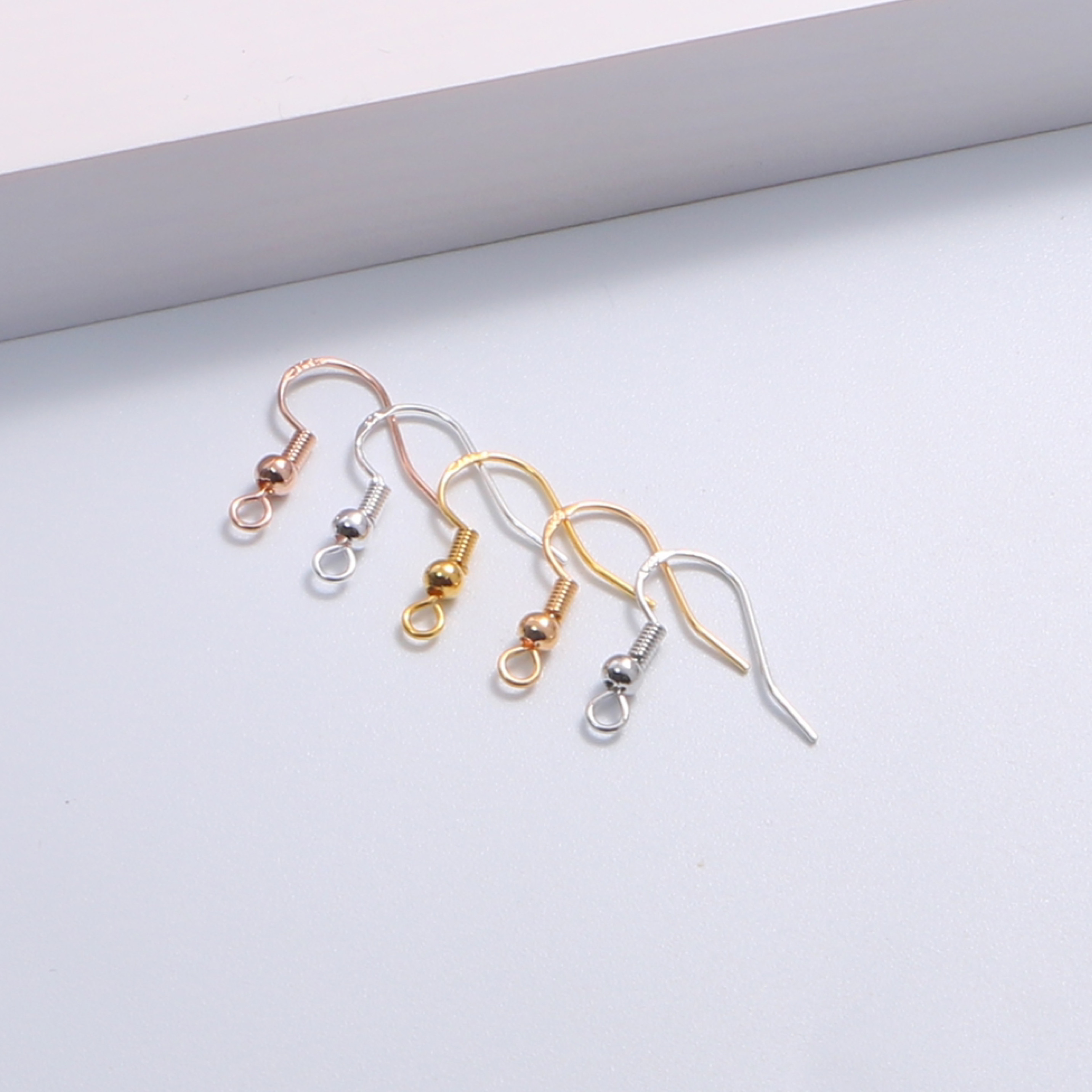 925银耳钩手工diy耳环自制材料包简约18K金耳饰品制作配件_虎窝淘