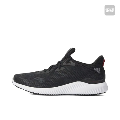 adidas Alpha Bounce 网面透气运动舒适跑鞋 黑白GZ8990 福建jy仓